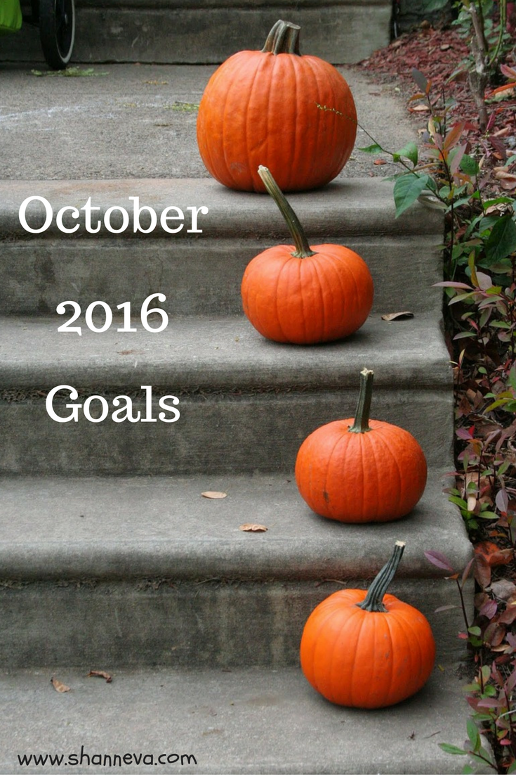 October 2016 Goals, with a September Recap - Shann Eva's Blog